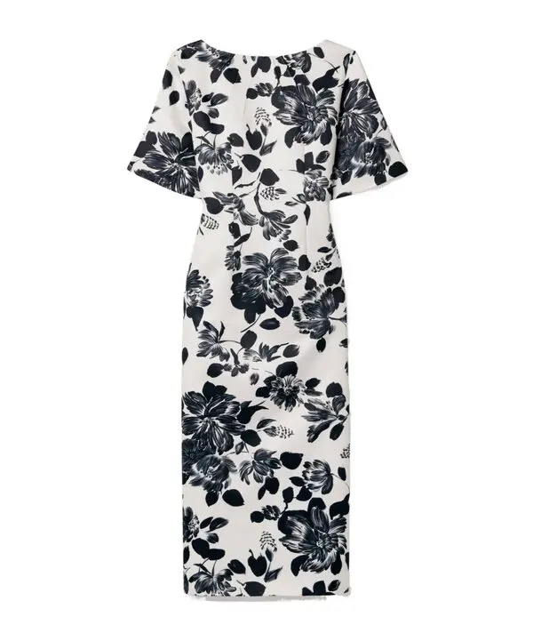 EMILIA WICKSTEAD Floral Print Midi Dress - Black