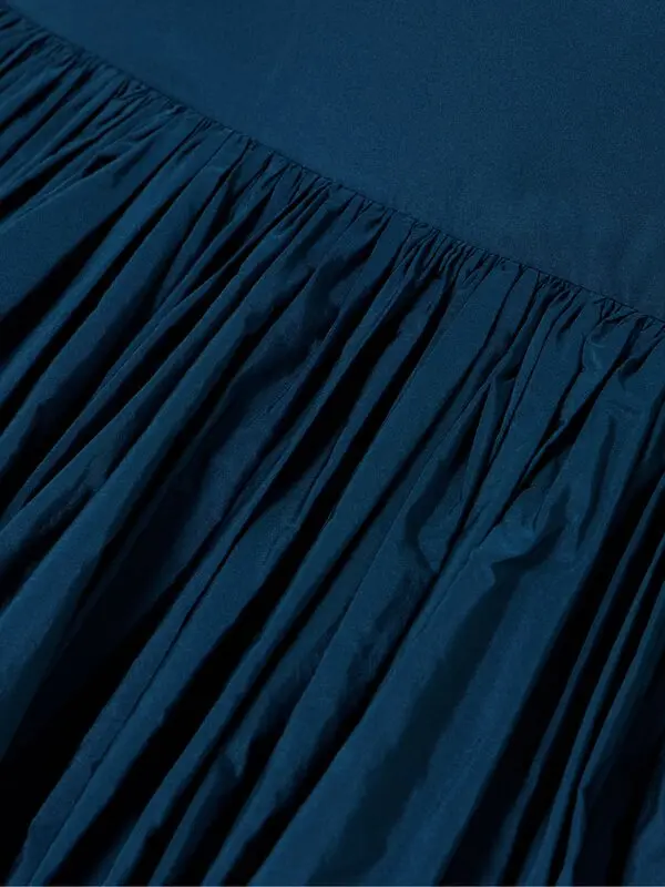 MOLLY GODDARD Shirred Taffeta Midi Dress
