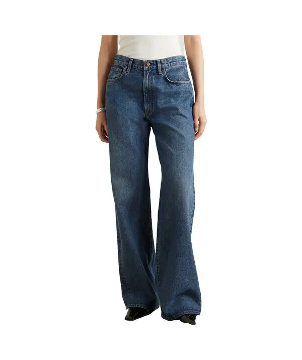 GOLDSIGN High-waisted Straight-leg Jeans