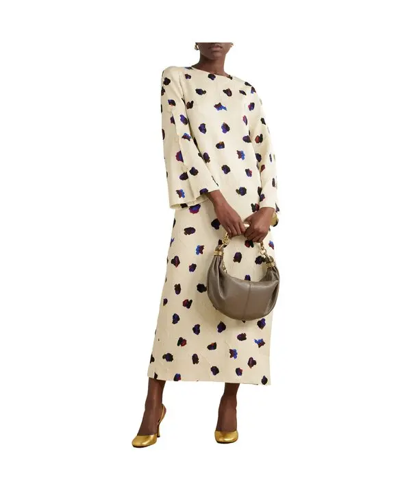 Borgo De Nor Embellished Floral Print Maxi Dress
