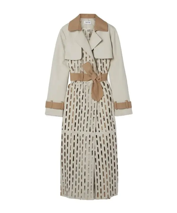 Partow Cut-out Pure Cotton Twill Trench Coat