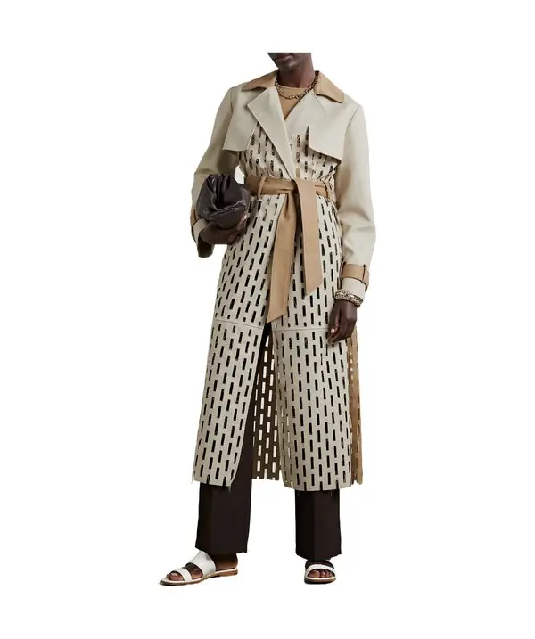 Partow Cut-out Pure Cotton Twill Trench Coat