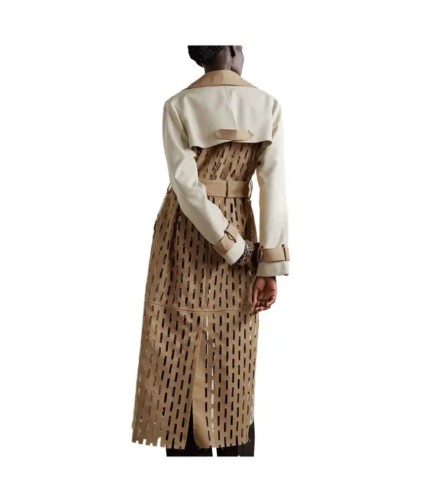 Partow Cut-out Pure Cotton Twill Trench Coat