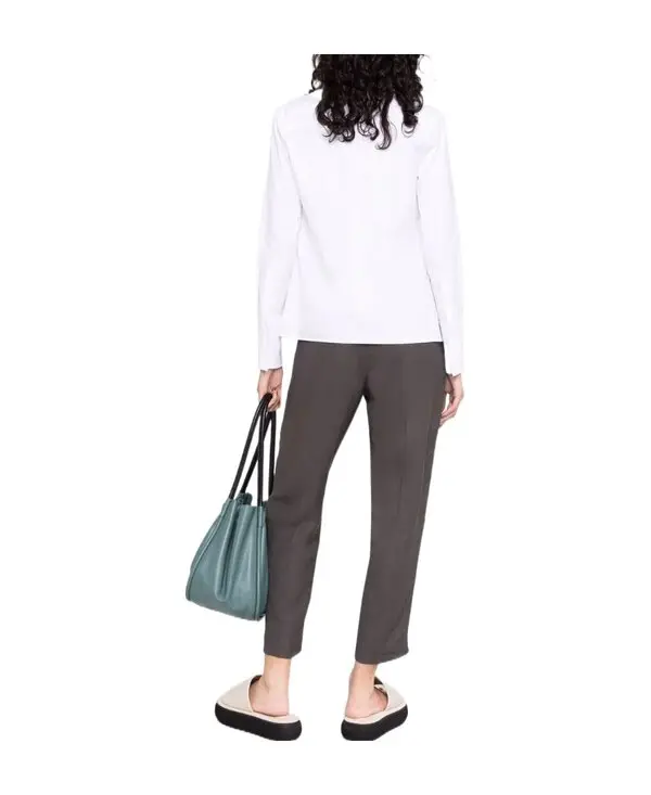 Brunello Cucinelli High-waist Tapered Cropped Trousers