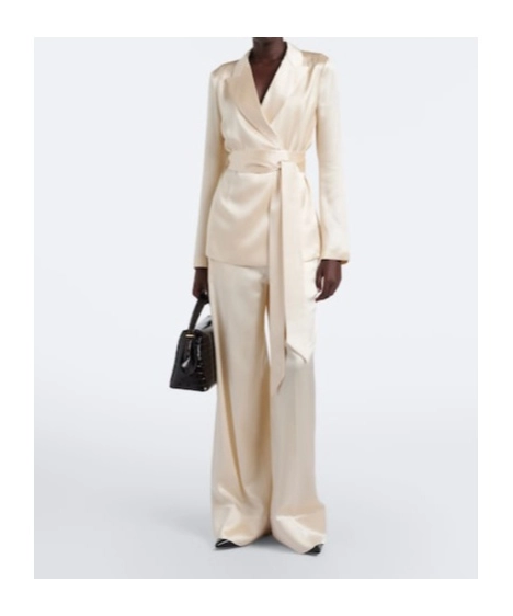 JOSEPH Dijon Silk Satin Wide-leg Pants