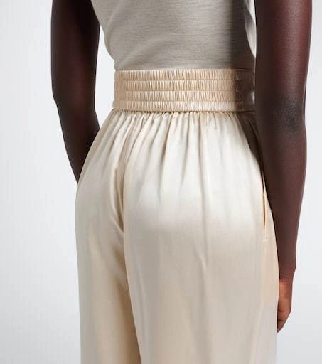 JOSEPH Dijon Silk Satin Wide-leg Pants