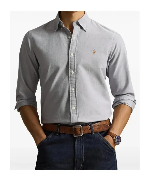 Polo Ralph Lauren Embroidered Oxford Shirt - Grey