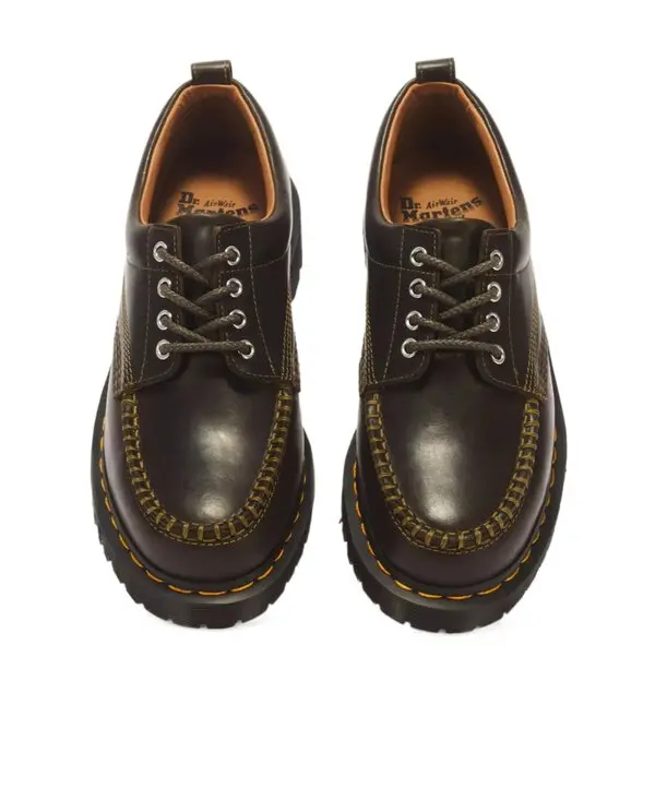 Dr. Martens Lowell Leather Moc Toe Lace Up Shoes