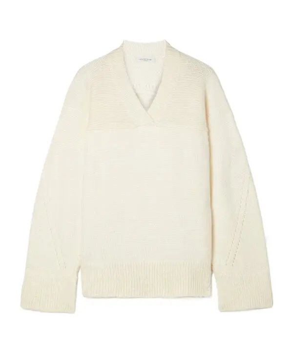 Lafayette 148 New York Silk Blend Sweater - White