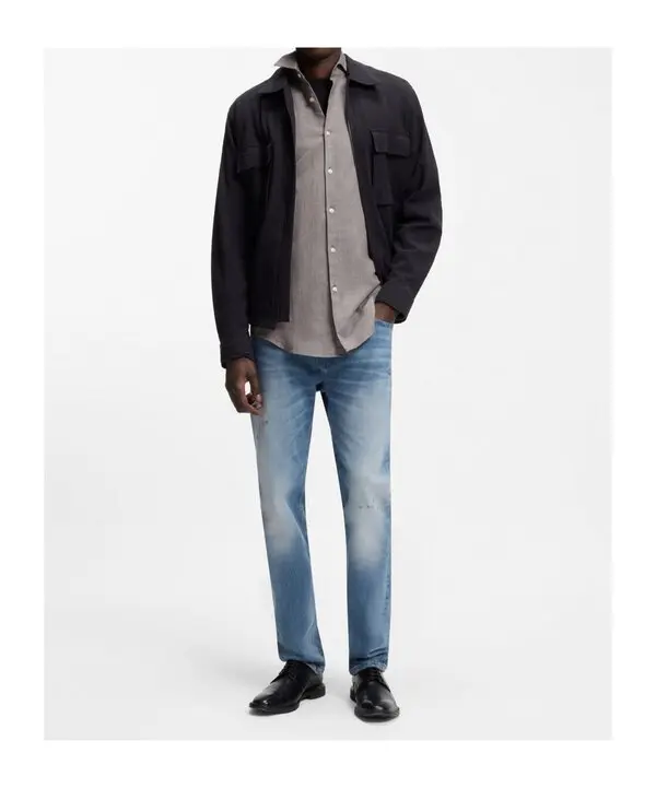 Hugo Boss Classic Collar Linen-cotton Shirt