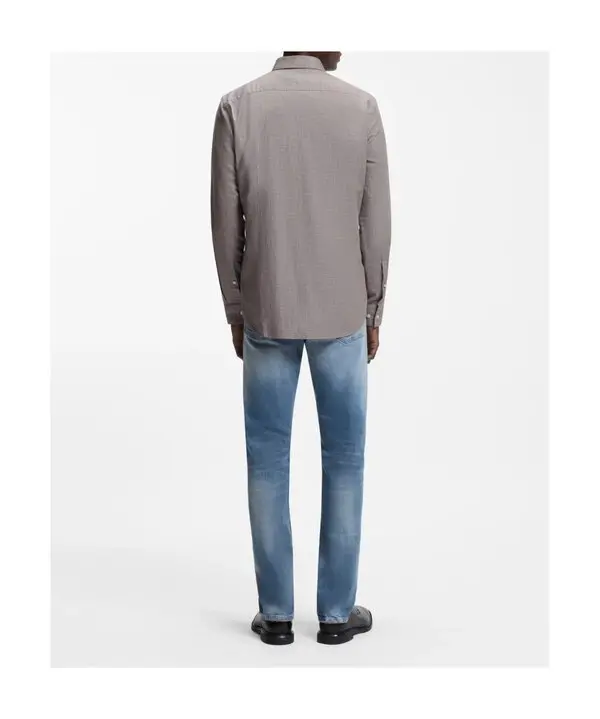 Hugo Boss Classic Collar Linen-cotton Shirt