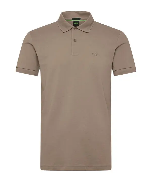 Hugo Boss Logo Short-sleeve Polo Shirt - Light Brown
