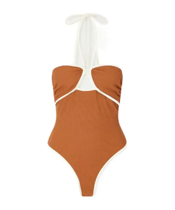 Johanna Ortiz One Piece Swimsuit With Cut Out And Shell Embellishments