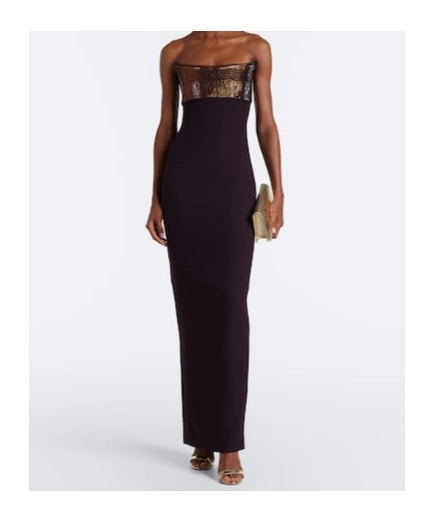 Roland Mouret Embellished Paneled Corset Gown