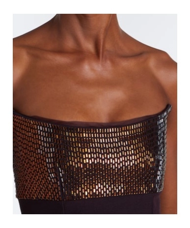 Roland Mouret Embellished Paneled Corset Gown