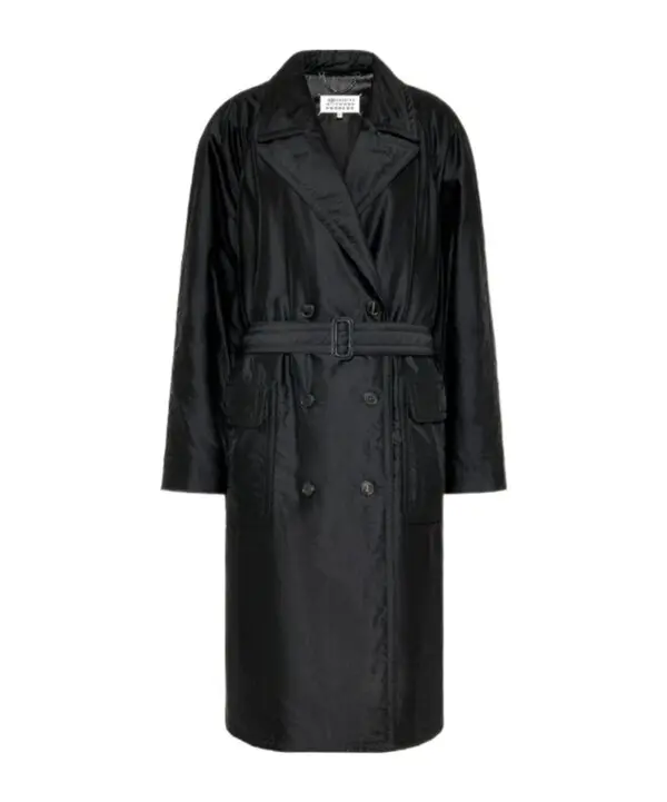 MAISON MARGIELA Virgin Wool Double-breasted Coat - Black