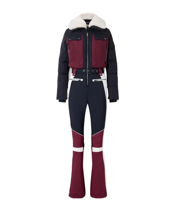 Fusalp Karei Belted Plush-trimmed Padded Shell Ski Suit