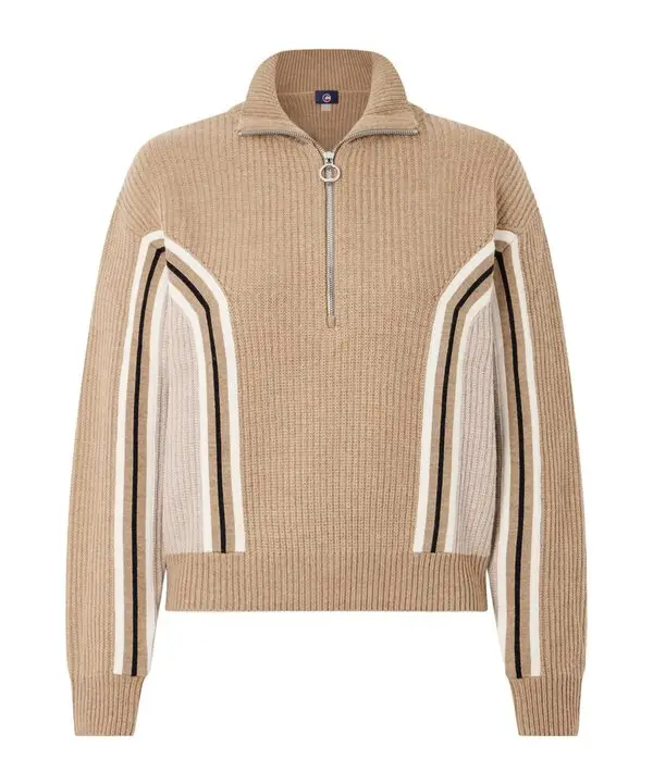 Fusalp Mirala Striped Ribbed Wool Sweater