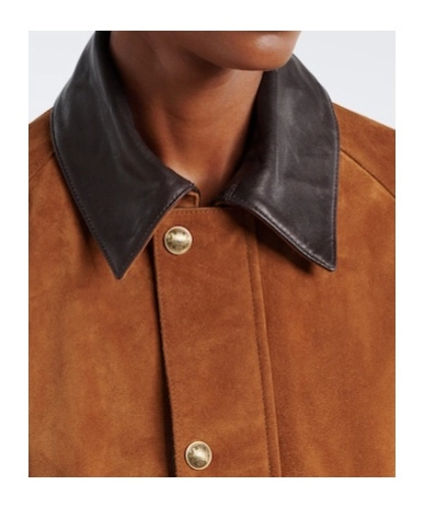 NILI LOTAN Kedem Leather-trimmed Suede Jacket
