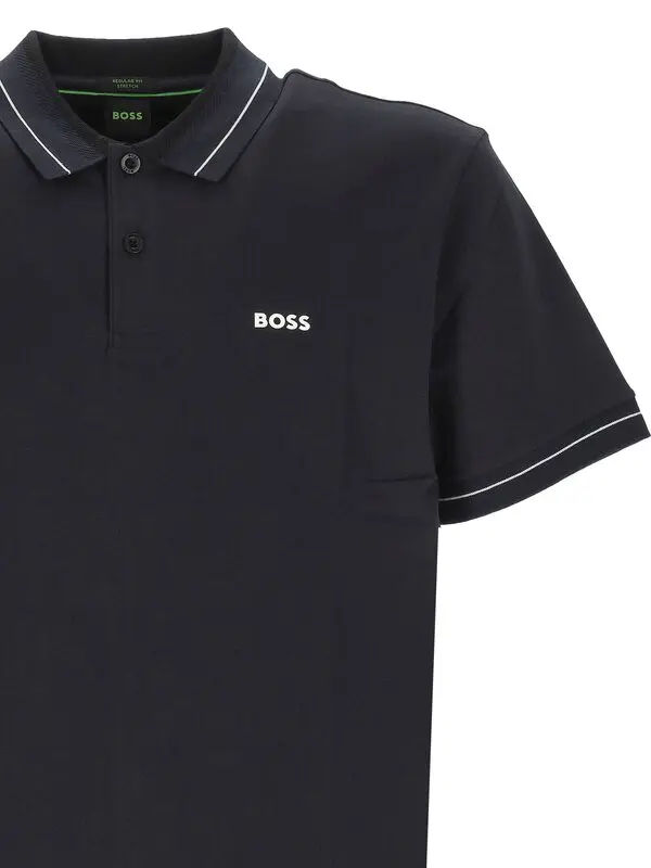Hugo Boss Tipped Logo Polo Shirt