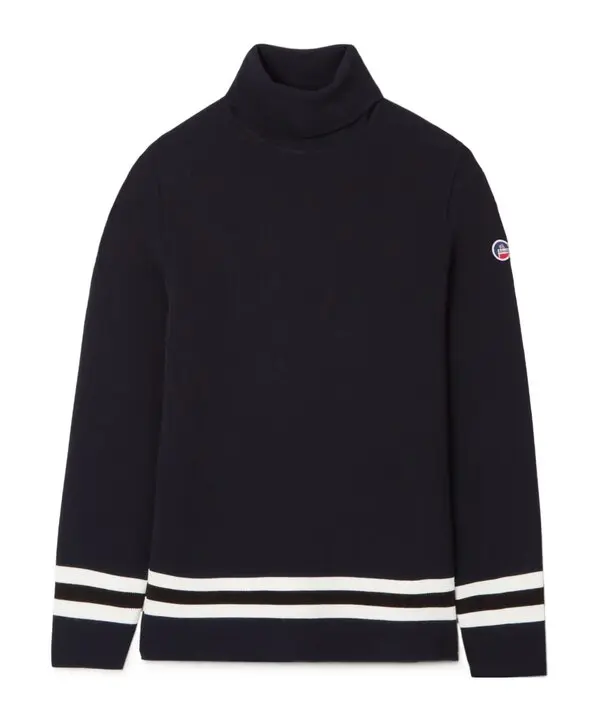 Fusalp Judith Striped Knitted Turtleneck Sweater