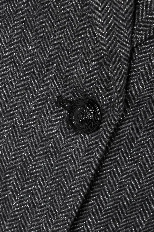 L'Agence Fitted Suit With Silver Thread Embellishments