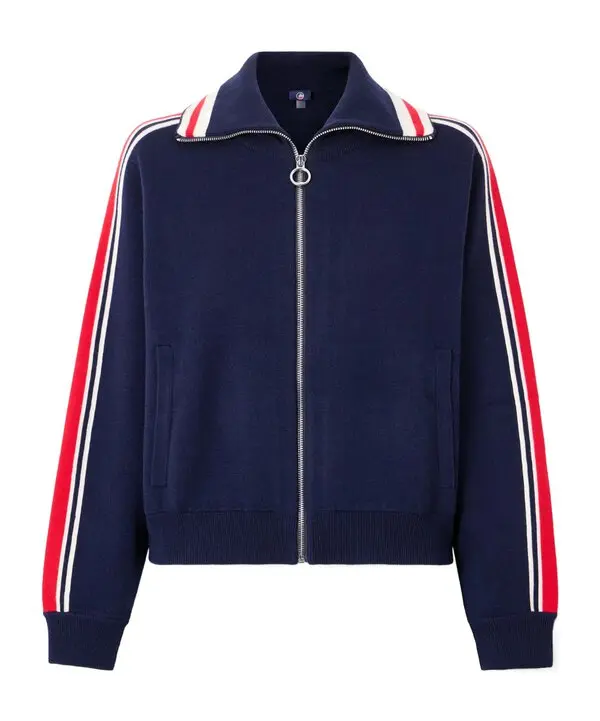 Fusalp Striped Wool-blend Zip-up Sweater