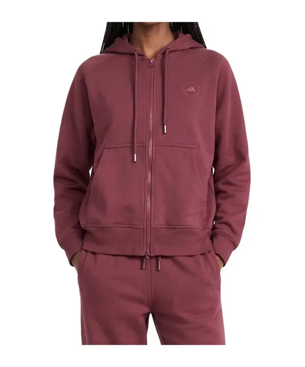 Adidas By Stella McCartney Long Sleeve Hooded Sweatshirt - Red