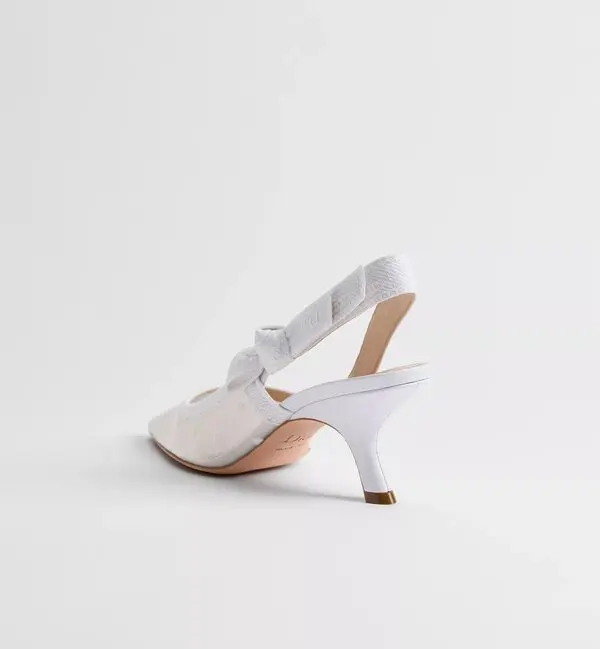 Dior J'adior Embroidered Tulle Slingback Pumps
