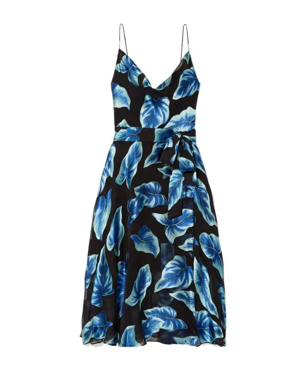ALICEOLIVIA Casual Embroidered Waist-cinched Dress
