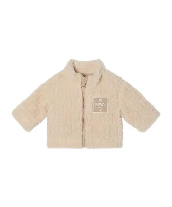 Fendi Logo-patch Teddy Jacket