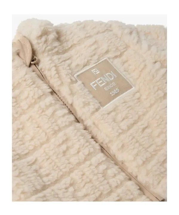 Fendi Logo-patch Teddy Jacket