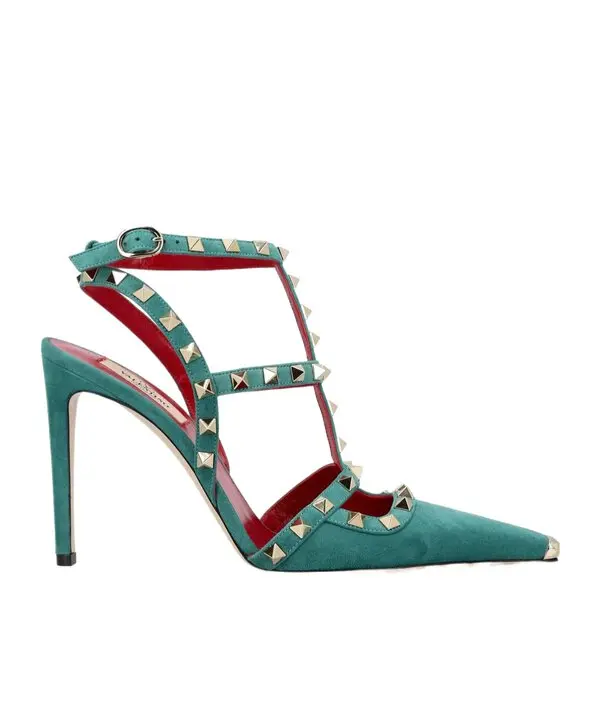 Valentino Garavani Rockstud Suede Pumps 100mm