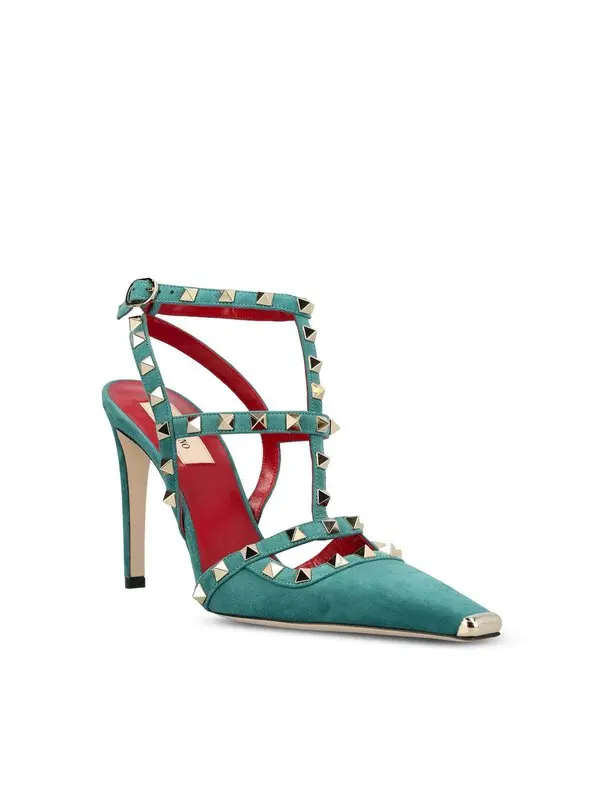 Valentino Garavani Rockstud Suede Pumps 100mm