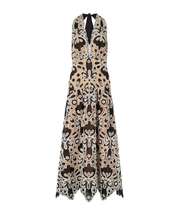 Johanna Ortiz Lace Open-back Dress