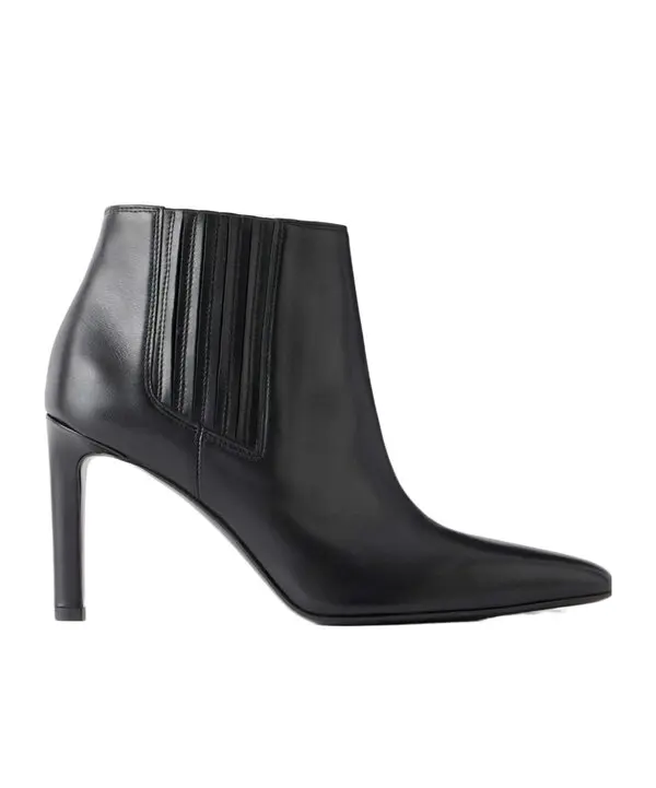 NILI LOTAN Leather Ankle Boots With Stiletto Heel