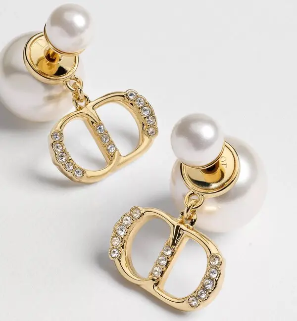 Dior Bijoux Logo Drop Earrings