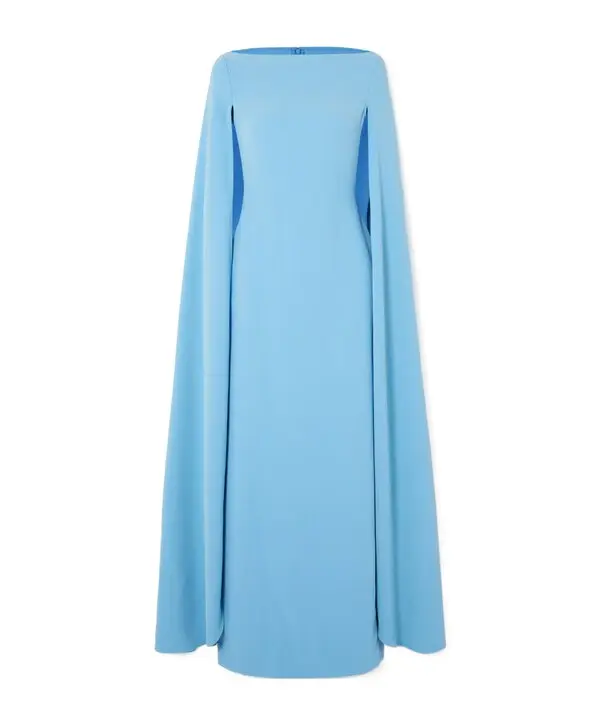 Solace Cape-effect Crêpe Gown