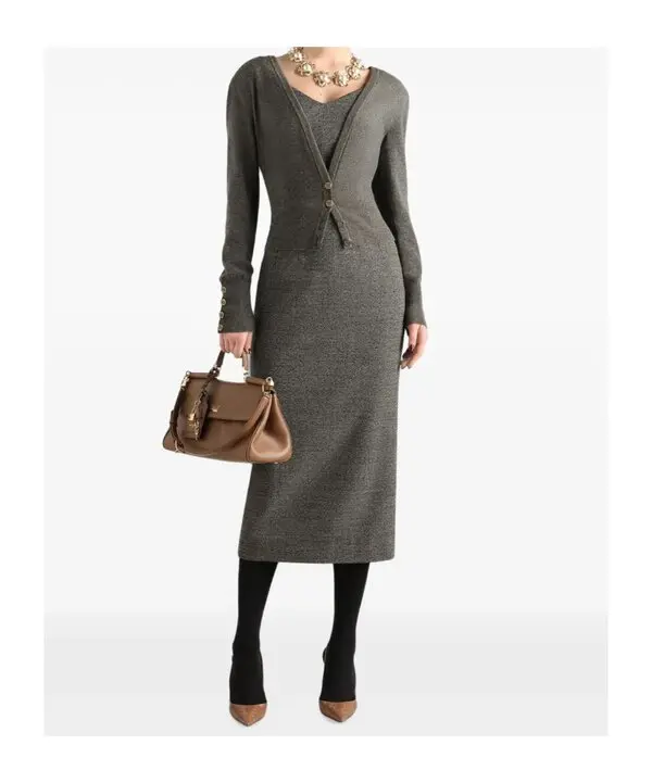 Dolce & Gabbana Low-cut Dress With Back Slit