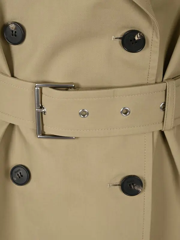 Fendi Double Breasted Belted Trench Coat