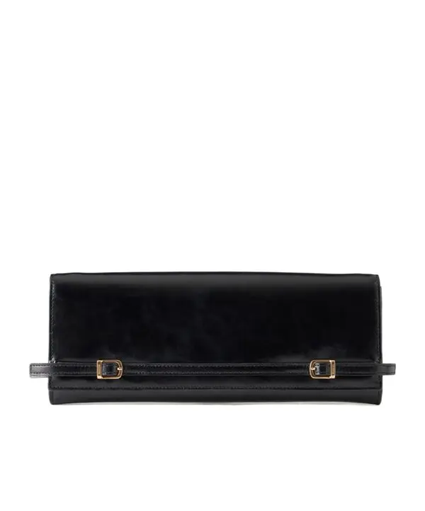 Simkhai River East West Leather Clutch - Black