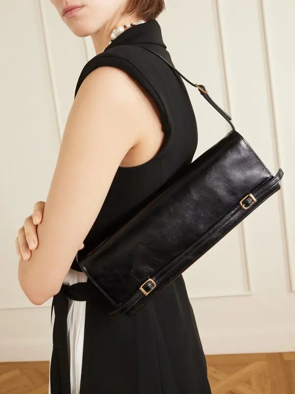 Simkhai River East West Leather Clutch - Black