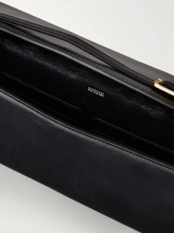 Simkhai River East West Leather Clutch - Black