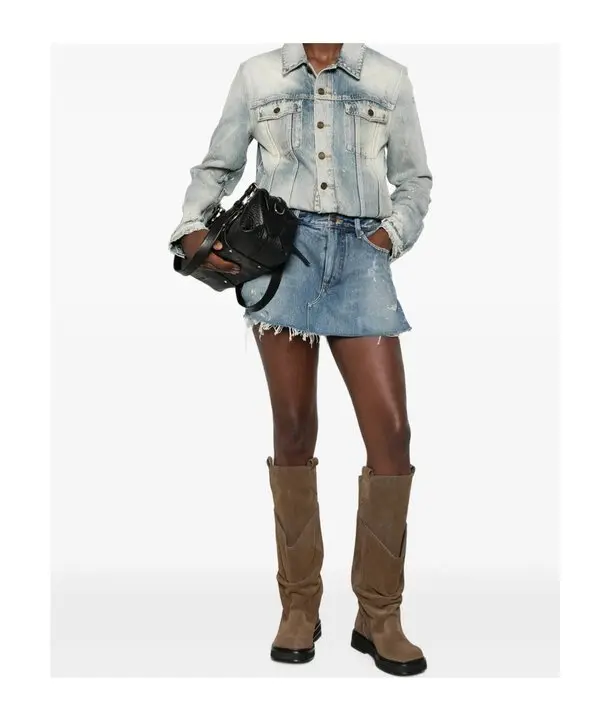 Balenciaga Distressed Paint-splatter Shorts