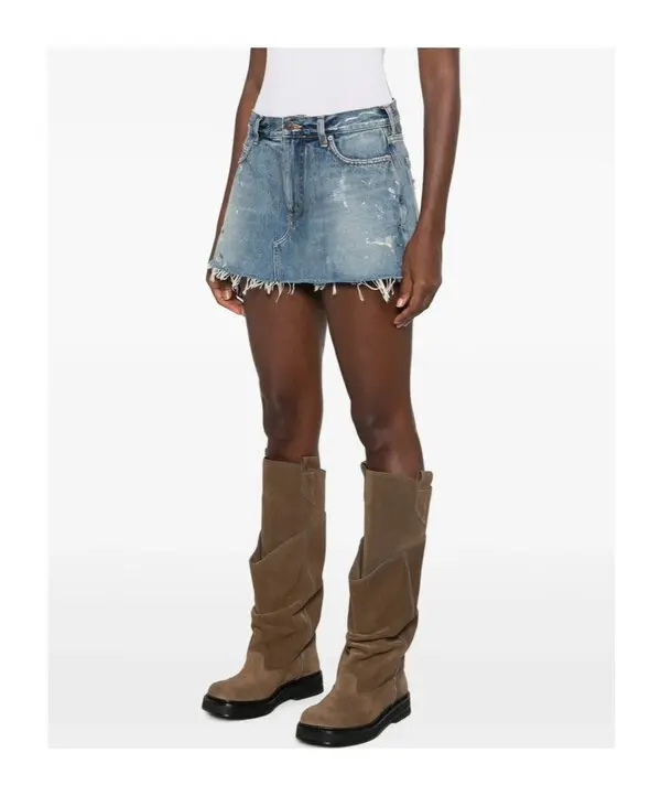 Balenciaga Distressed Paint-splatter Shorts