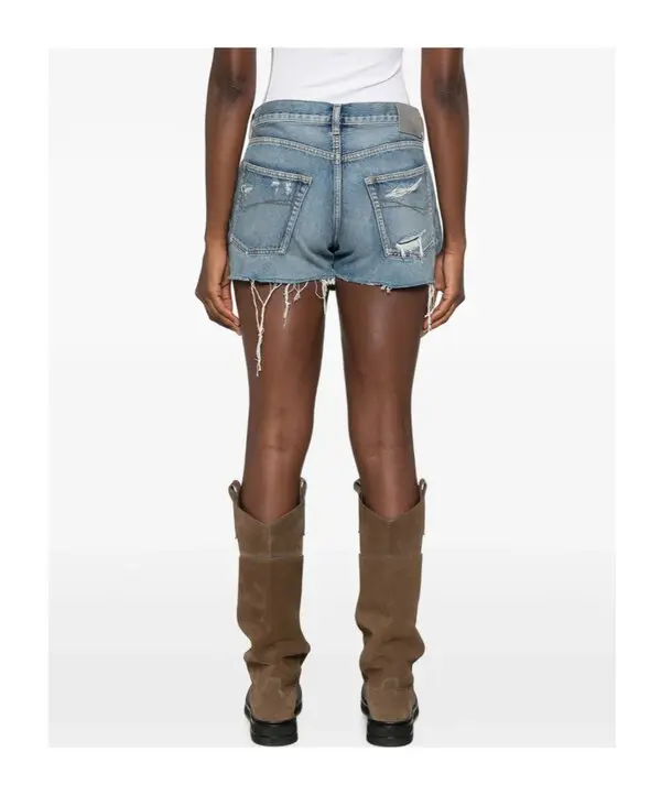 Balenciaga Distressed Paint-splatter Shorts
