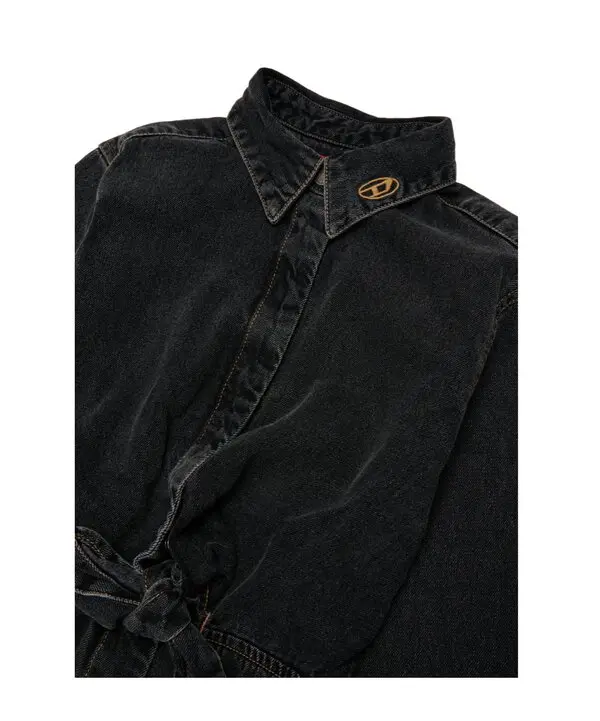DIESEL® Denim Shirt Dress With Tie-knot Waist