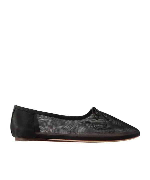 LOEFFLER RANDALL Mesh Ballet Flats With Bow Detailing