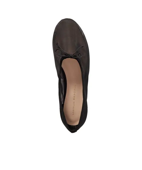 LOEFFLER RANDALL Mesh Ballet Flats With Bow Detailing