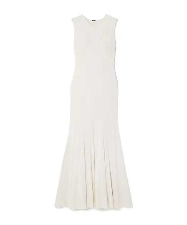 Adam Lippes Ribbed Silk Maxi Dress